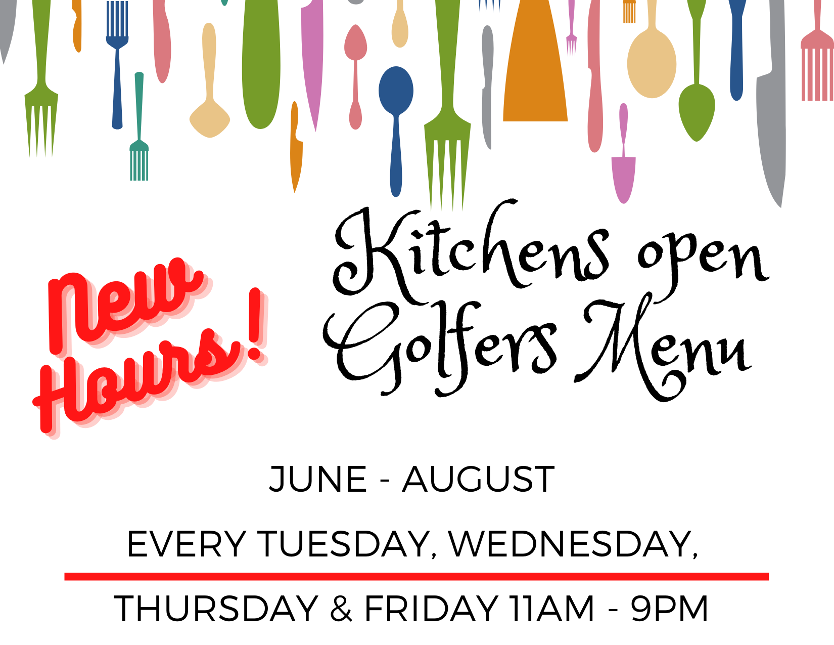 Restaurant Specials and NEW Kitchen Hours June 1st! - Shamrock Heights