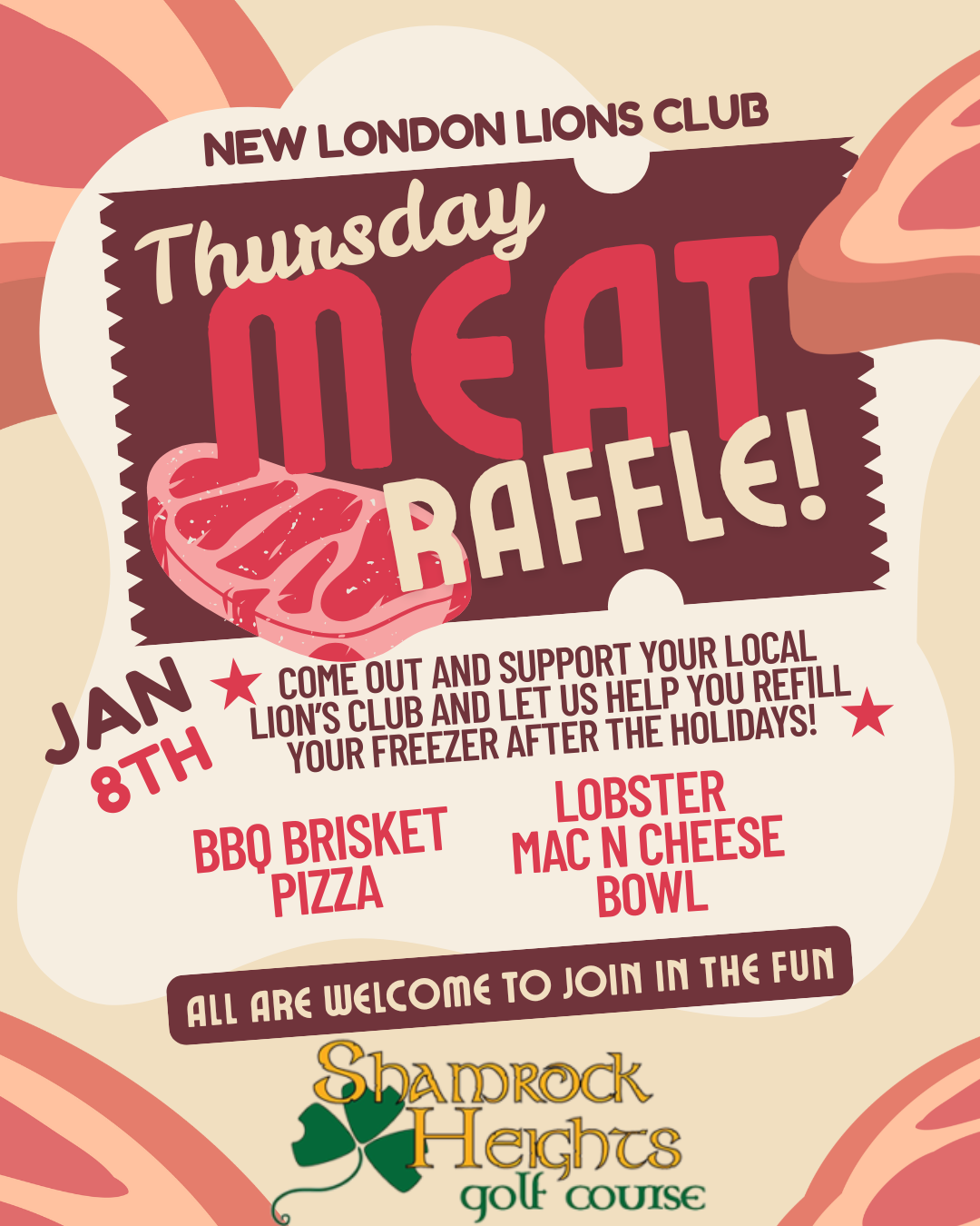 Meat Raffle this week! - Shamrock Heights